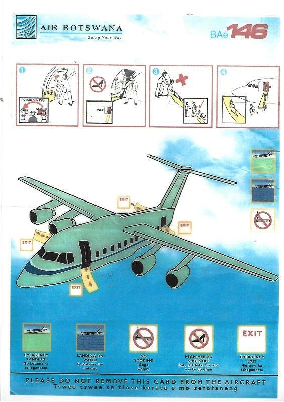 British Aerospace BAe 146 | Safety Cards