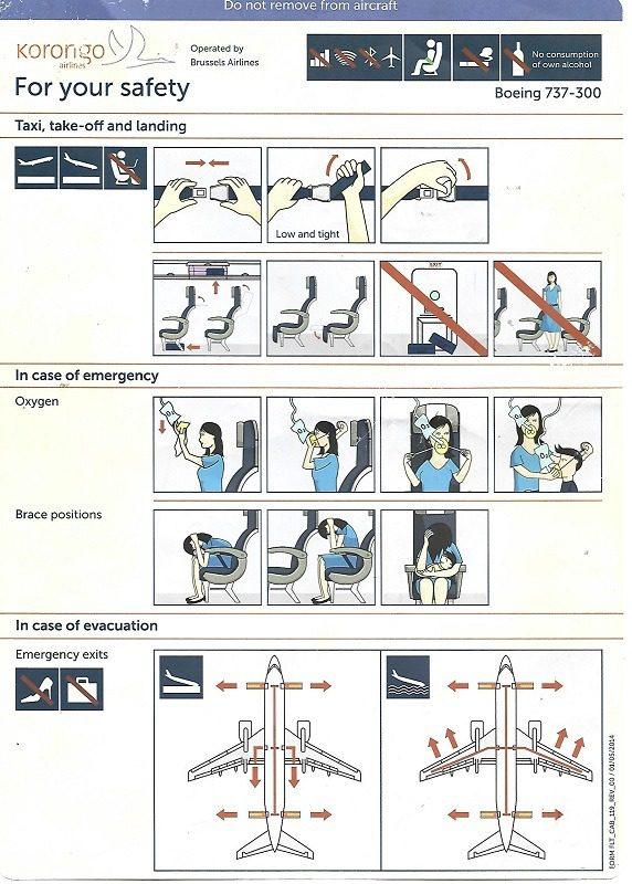 Boeing 737-300 | Safety Cards