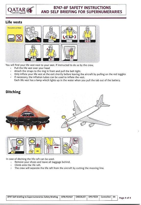 Boeing 747-8F Freighter | Safety Cards