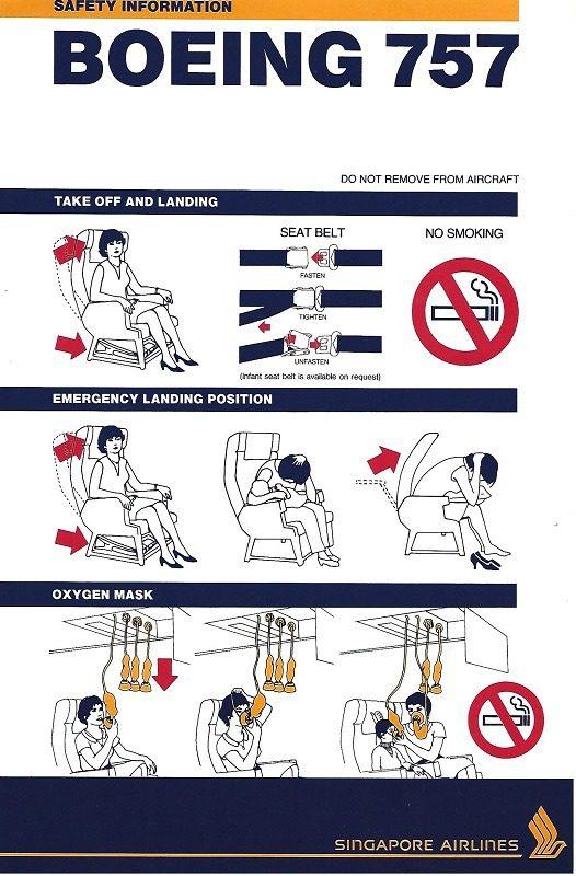Boeing 757 | Safety Cards
