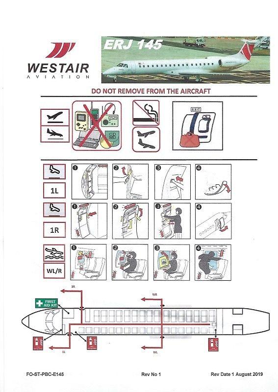 Embraer 145 | Safety Cards