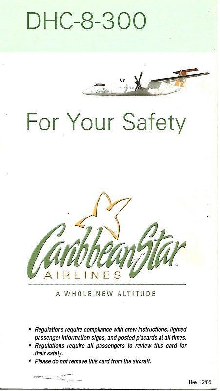 Bombardier Dash DHC-8-300 | Safety Cards