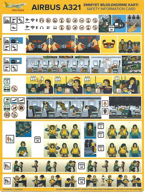 Airbus A321 | Safety Cards