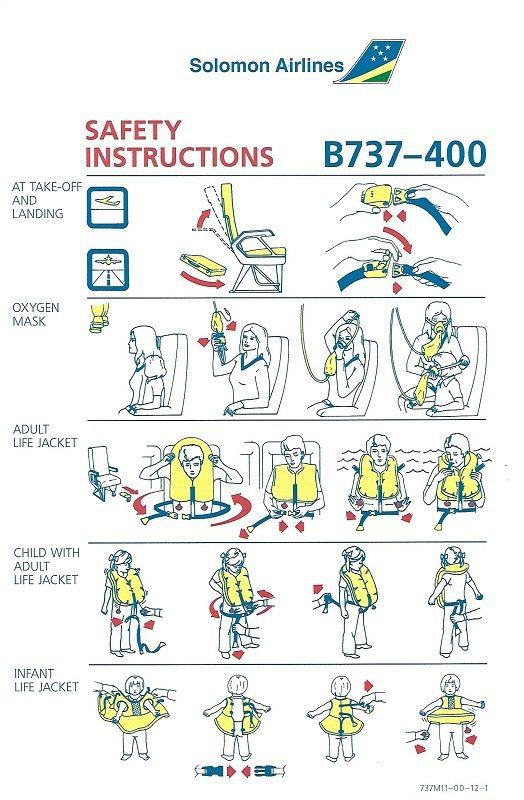 Boeing 737-400 | Safety Cards