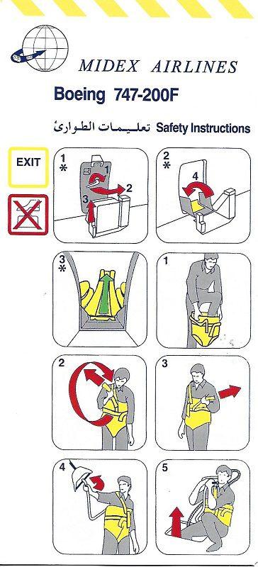 Boeing 747-200F Freighter | Safety Cards