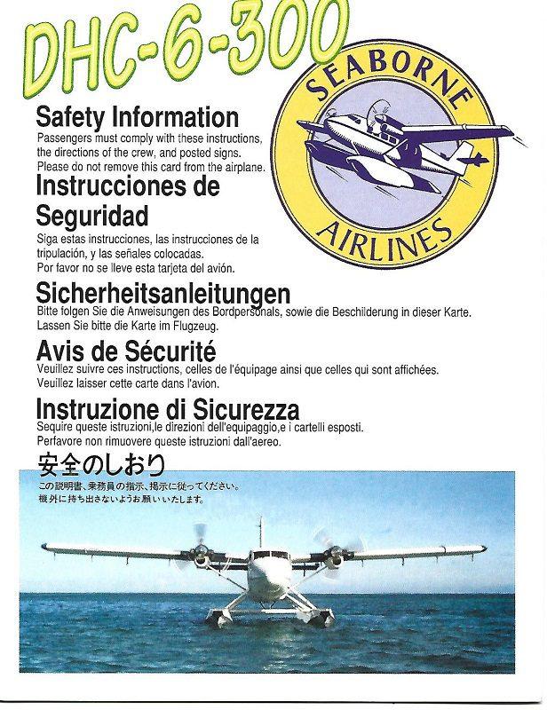 DeHavilland Canada DHC-6-300 | Safety Cards