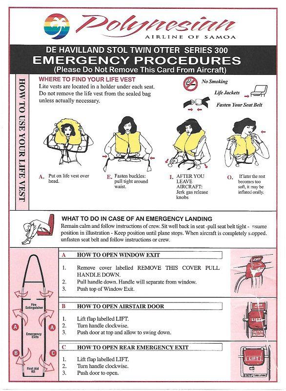 De Havilland Canada | Safety Cards
