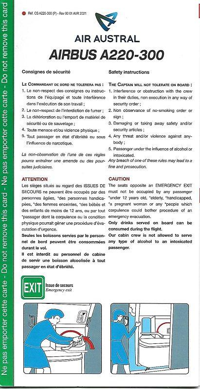 Airbus A220-300 | Safety Cards