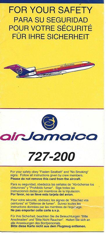 Boeing 727-200 | Safety Cards