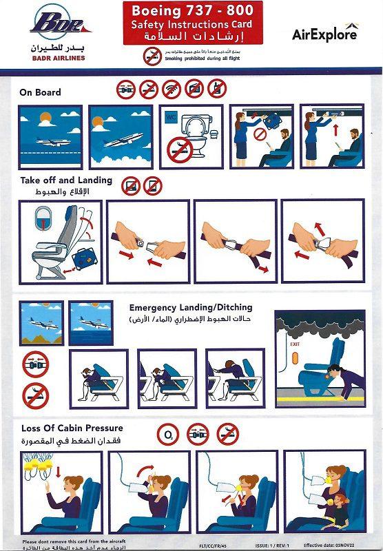 Boeing 737-800 | Safety Cards
