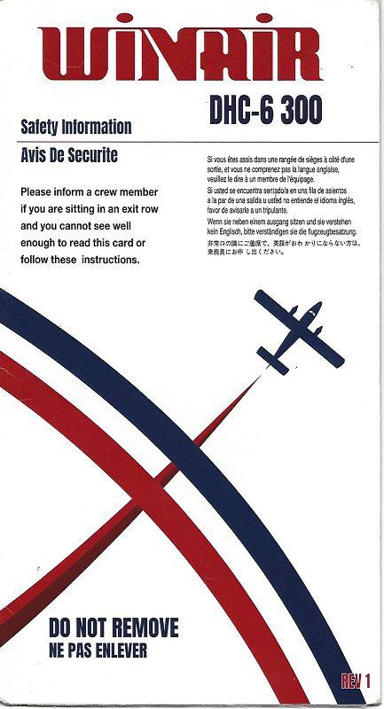 Bombardier DHC-6 300 | Safety Cards